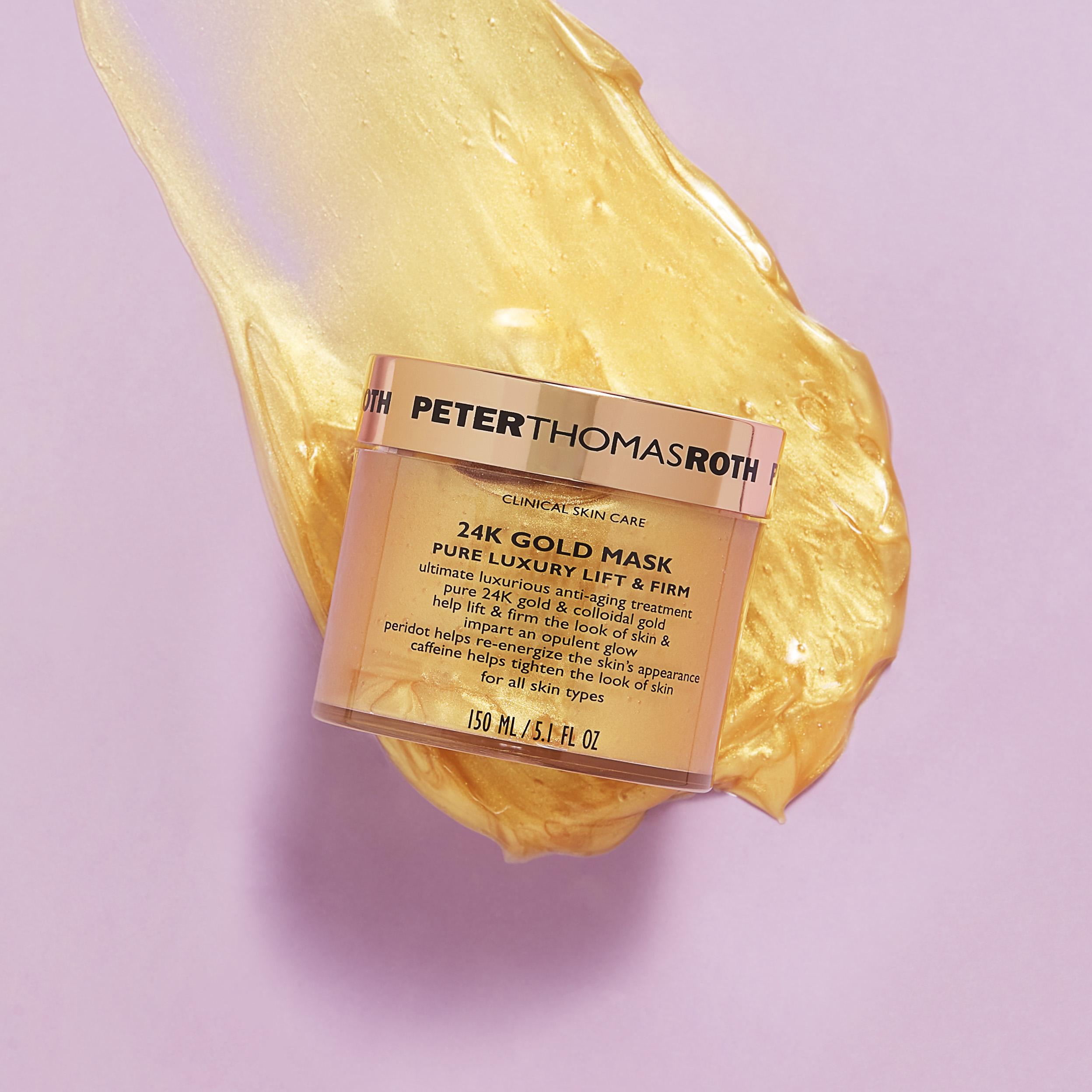 Gold face mask store